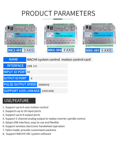 4 axis MACH4 USB CNC controller card – Wixhc Technology