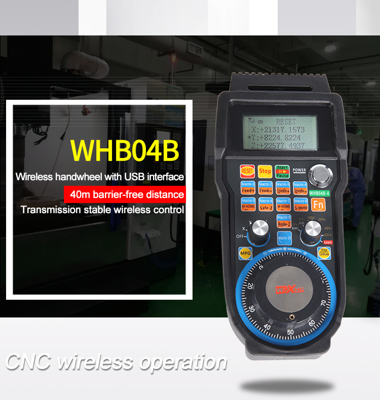 4 Axis MACH3 USB controller wireless mpg WHB04B – Wixhc Technology