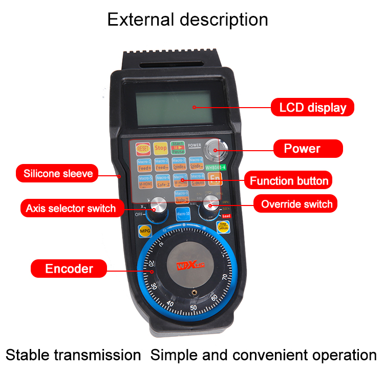 4 Axis MACH3 USB controller wireless mpg WHB04B – Wixhc Technology
